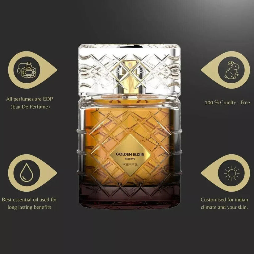 GOLDEN ELIXIR RESERVE UNISEX EDP - 100ML (3.4OZ) BY RIIFFS – Oriental ...