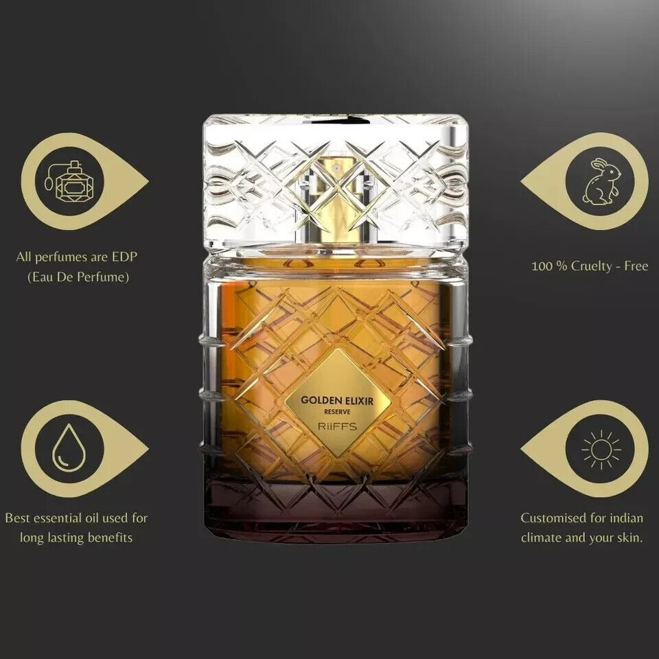 GOLDEN ELIXIR RESERVE UNISEX EDP - 100ML (3.4OZ) BY RIIFFS – Oriental ...